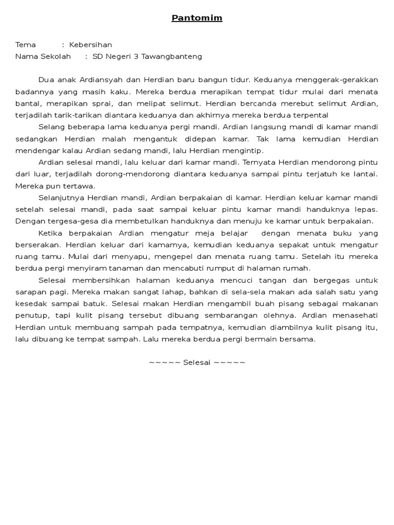 Naskah Pantomim | PDF