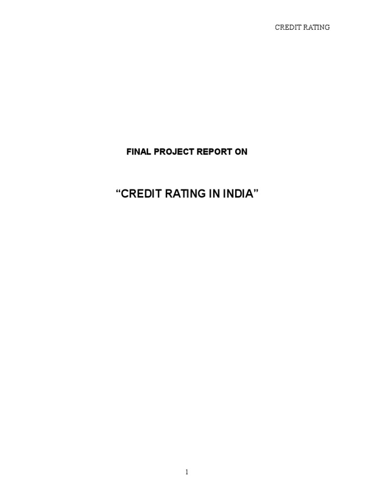 Credit Rating | PDF | Credit Rating Agency | Moody's Investors Service