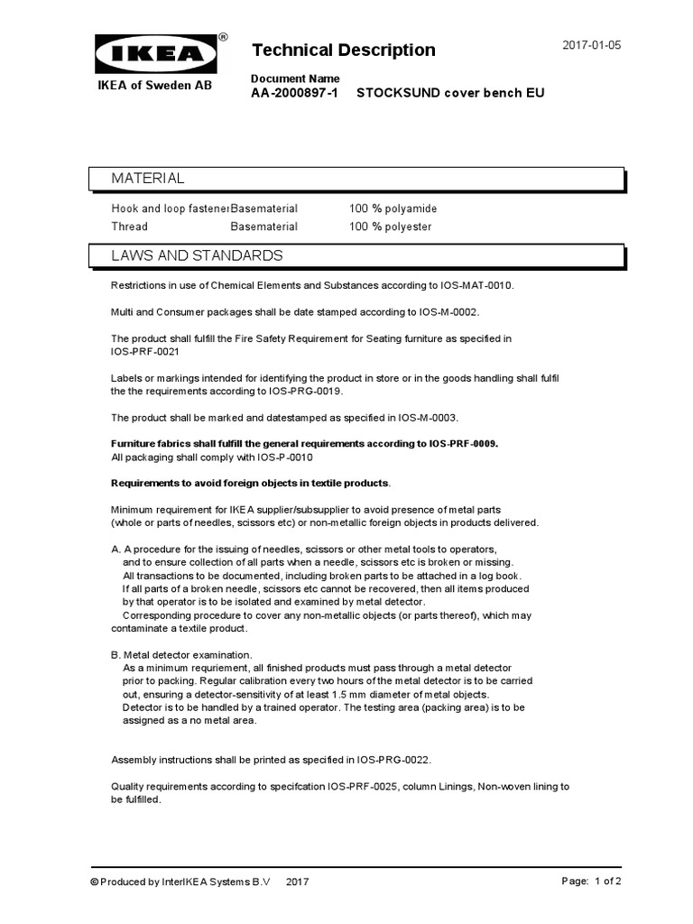 Technical Description: Material | PDF | Metal Detector | Packaging And ...