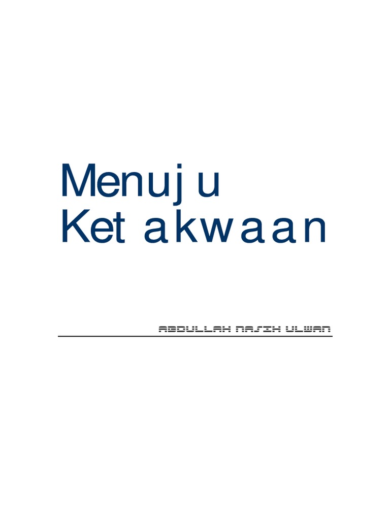 Menuju Ketakwaan - Abdullah Nasih Ulwan | PDF