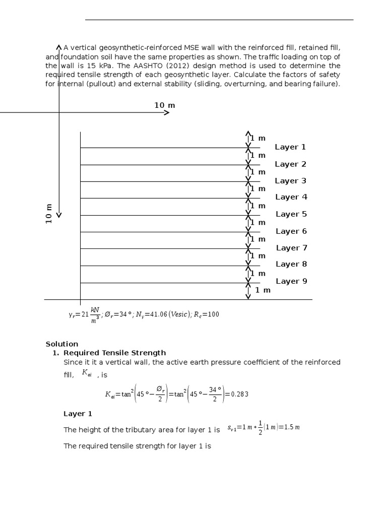 MSE Walls (Ground Reinforcement) | PDF | Strength Of Materials | Physics