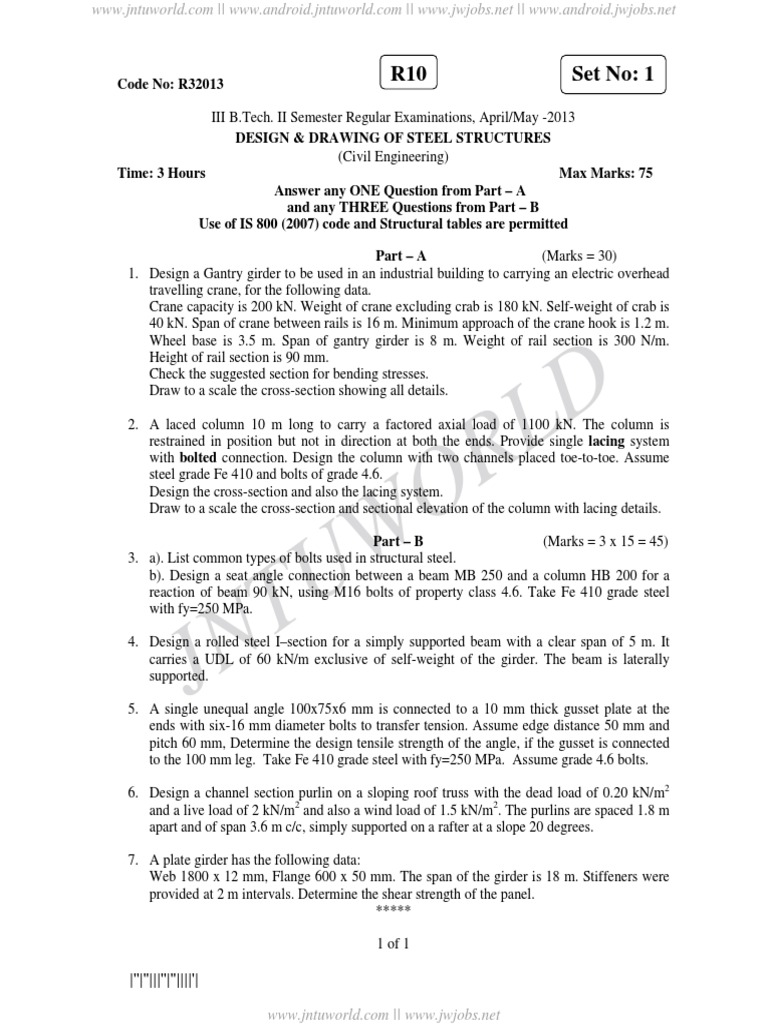Design Drawing of Steel Structures | PDF | Structural Steel | Beam ...