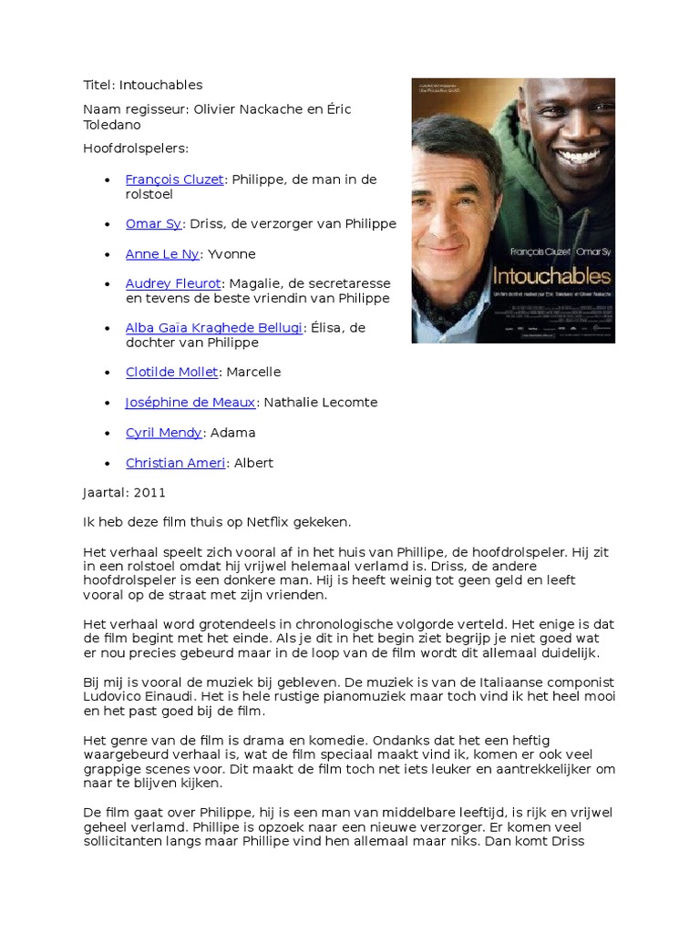 CKV Verslag Intouchables | PDF