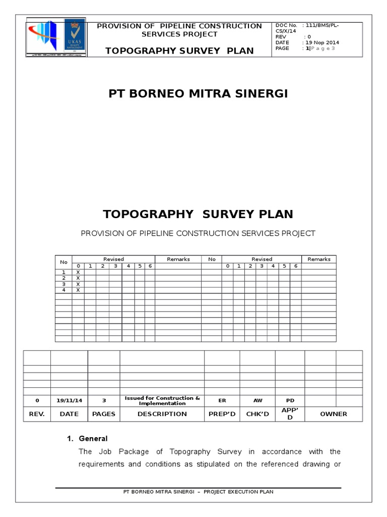 PT Borneo Mitra Sinergi: Topography Survey Plan | PDF | Surveying ...
