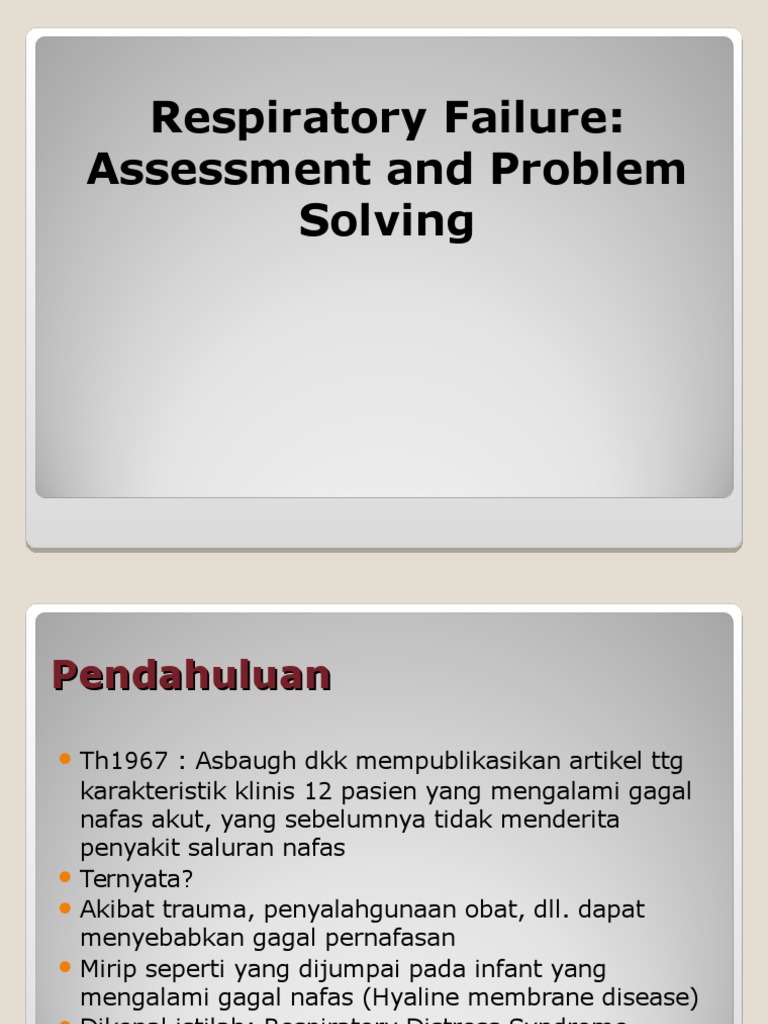 EDIT Respiratory Failure Assessment and Problem Solving | PDF ...