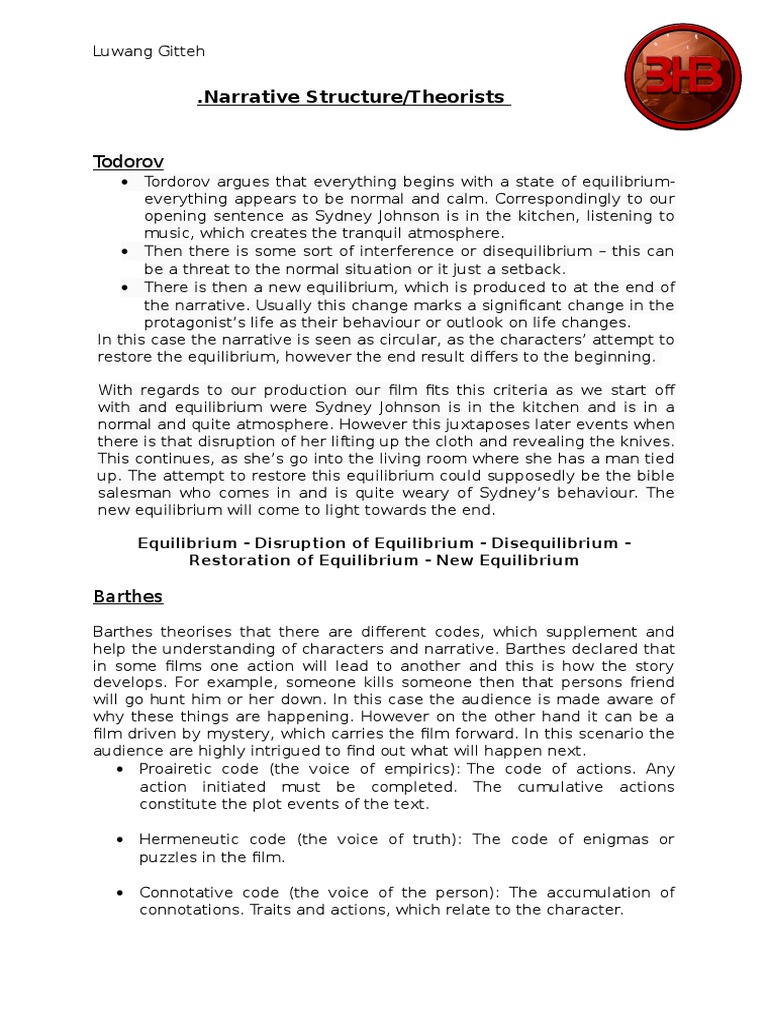 Narrative Structure | PDF | Narrative | Psychological Concepts
