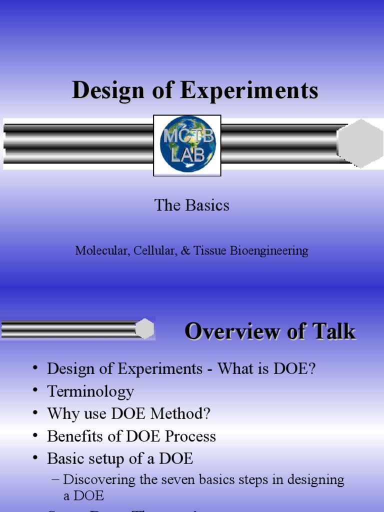 DOEppt | PDF | Experiment | Analysis Of Variance