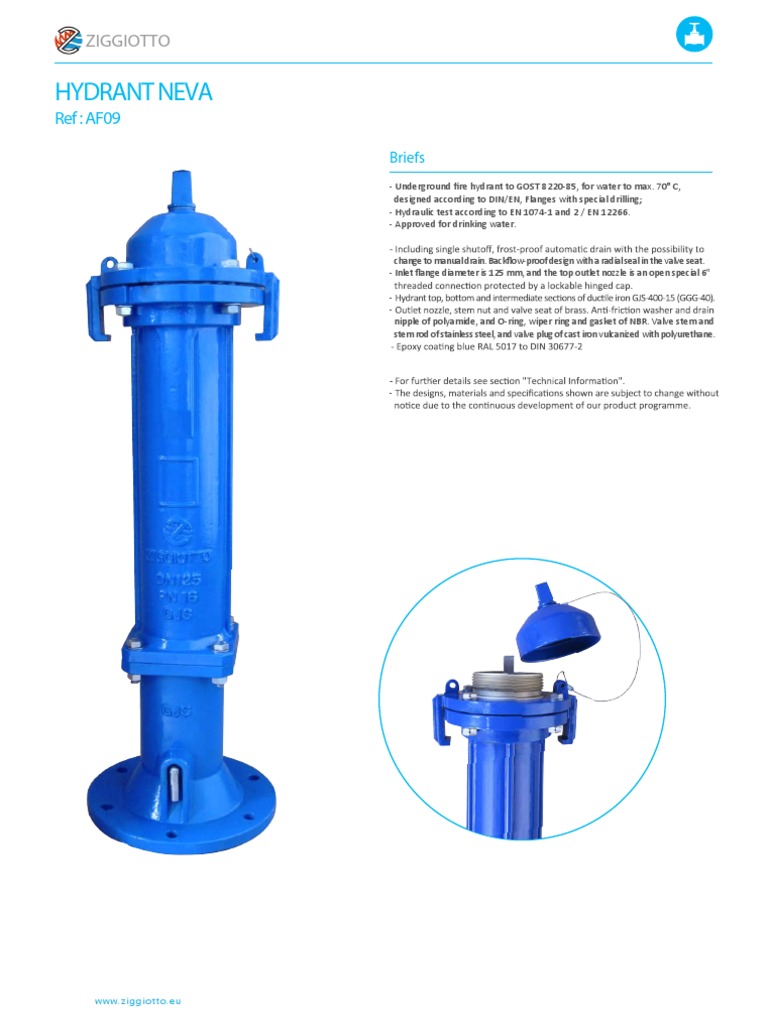 Rf09 Hydrant Neva | PDF | Valve | Hydraulic Engineering