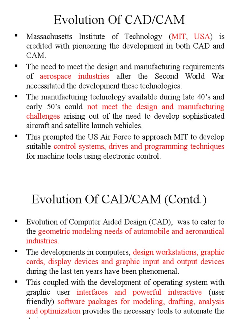 Evolution of CAD/CAM: Mit, Usa | PDF | Computers