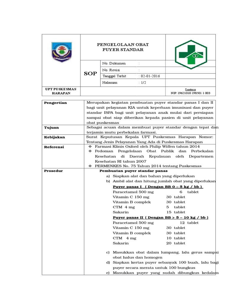 Pengelolaan Obat Puyer Standar | PDF