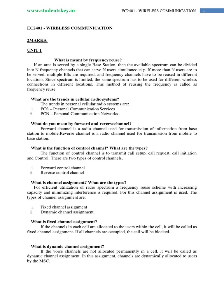 Wireless Communication | Download Free PDF | Modulation | Code Division Multiple Access