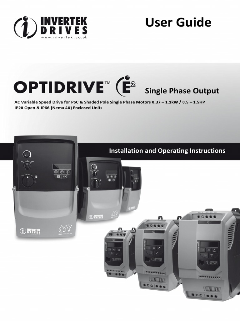 Invertek Optidrive E2 Single Phase Manual | PDF | Electromagnetic ...