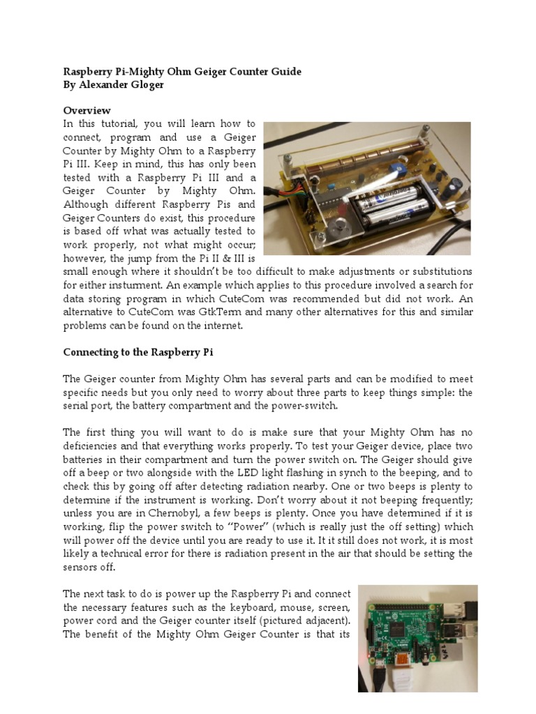 Geiger Counter Tutotial | PDF | Raspberry Pi | Computer Engineering