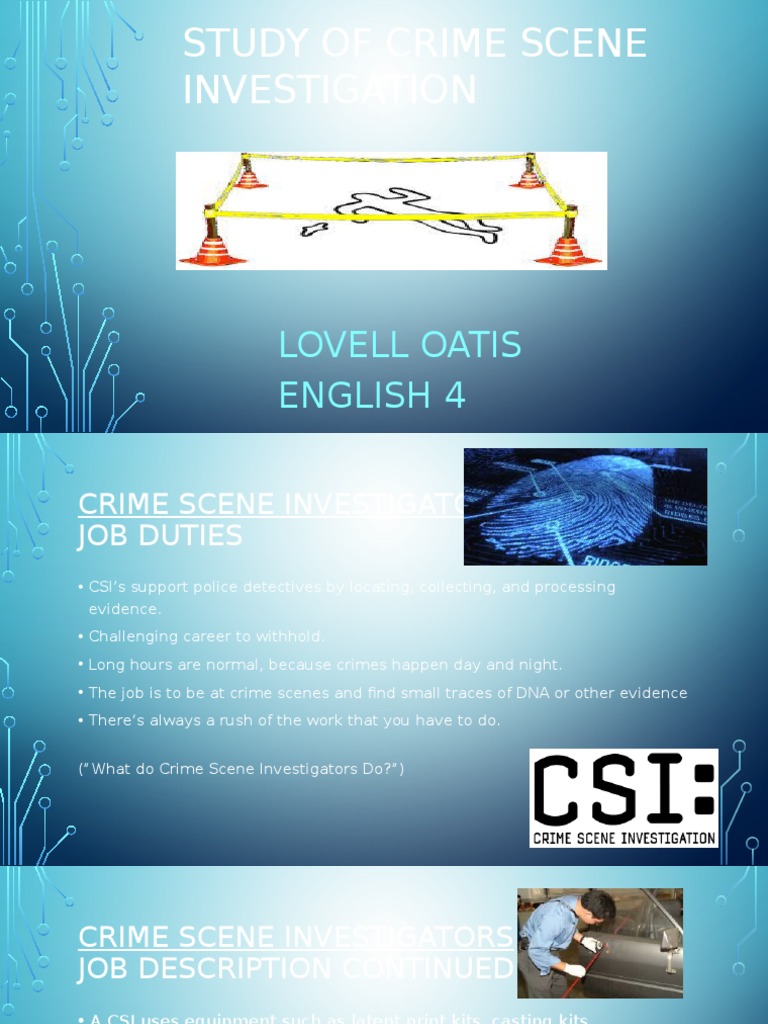 Crime Scene Investigator Career Guide | PDF | Forensic Science | Crime ...