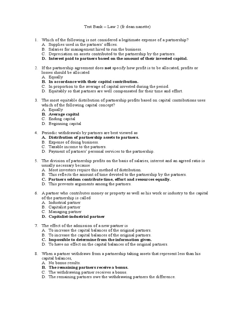 Test Bank - PNC CPAR | PDF