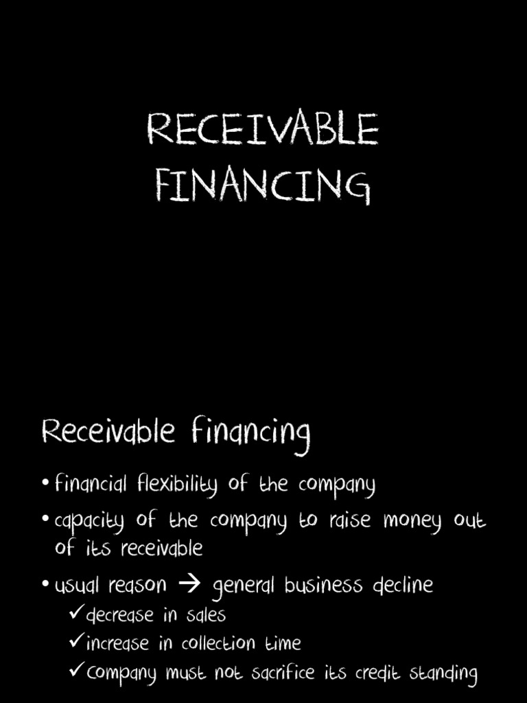 Receivable FINANCING PDF | PDF | Factoring (Finance) | Discounting