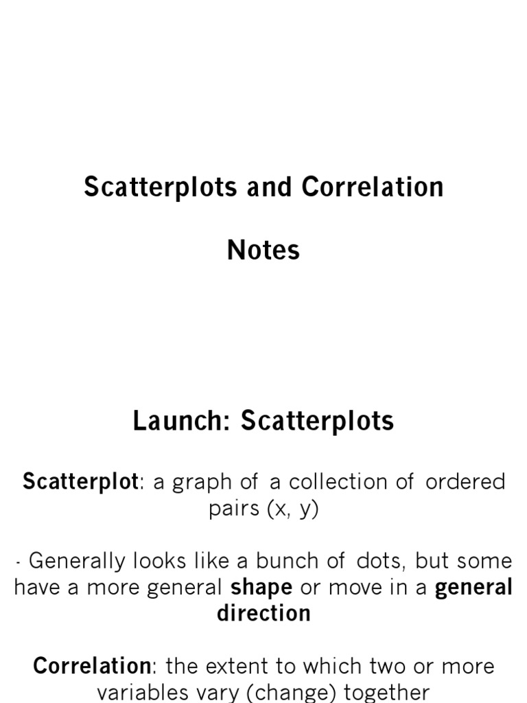 Scatterplot Notes | PDF