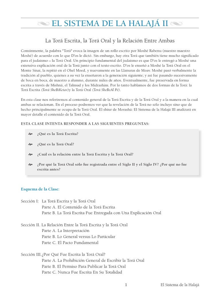 El Sistema de La Halaja II PDF | PDF | Halakha | Tora