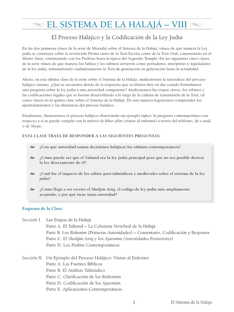 El Sistema de La Halajá - VIII | PDF | Halakha | Talmud