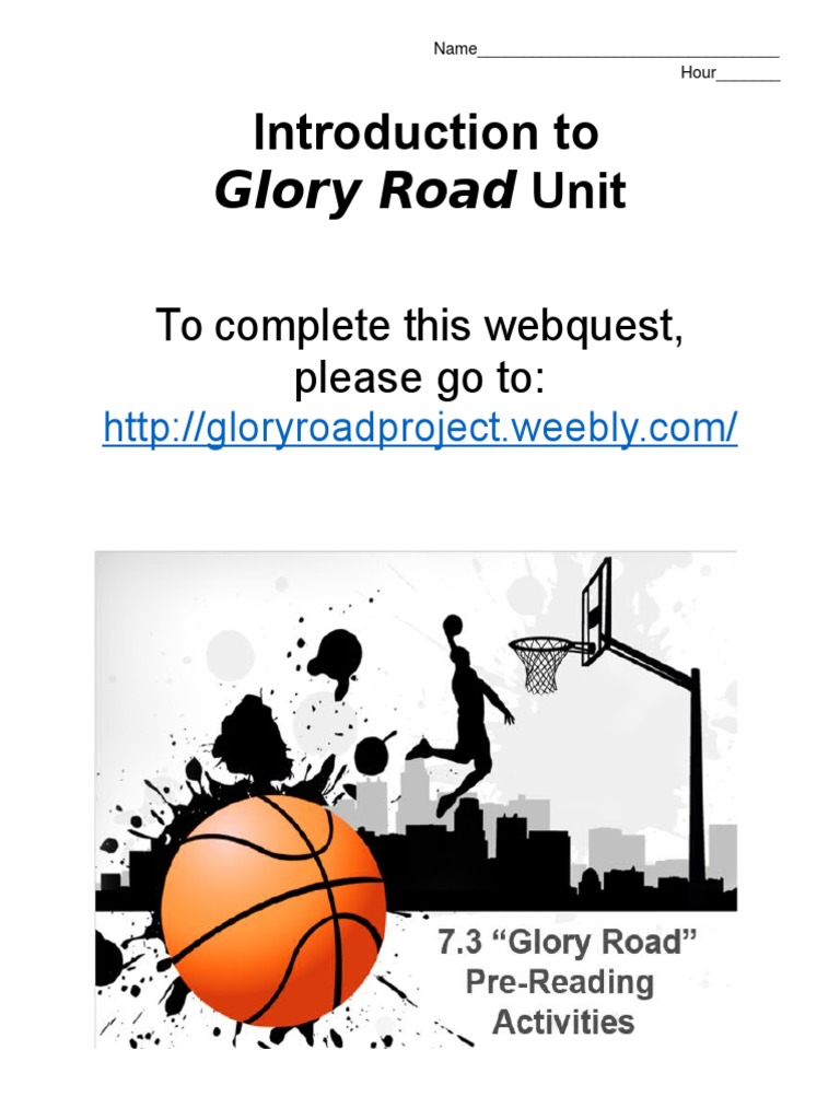 Glory Road Webquest Intro Project | PDF | College Basketball | Leisure