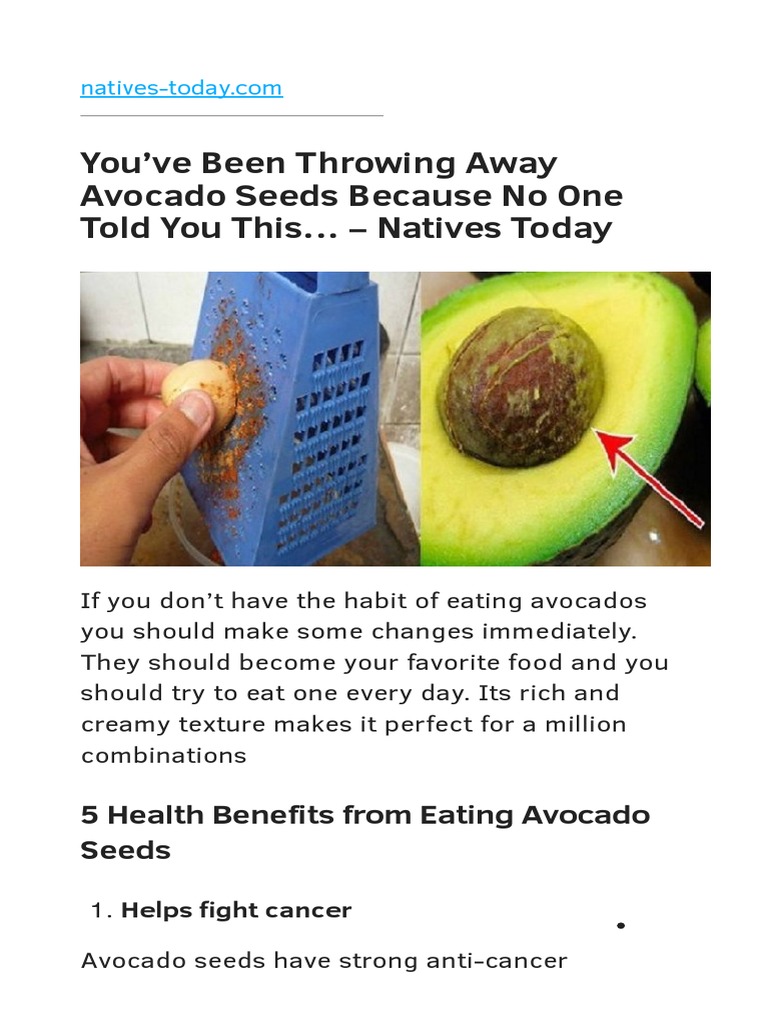 Avocado Seeds Benefits Cholesterol Avocado
