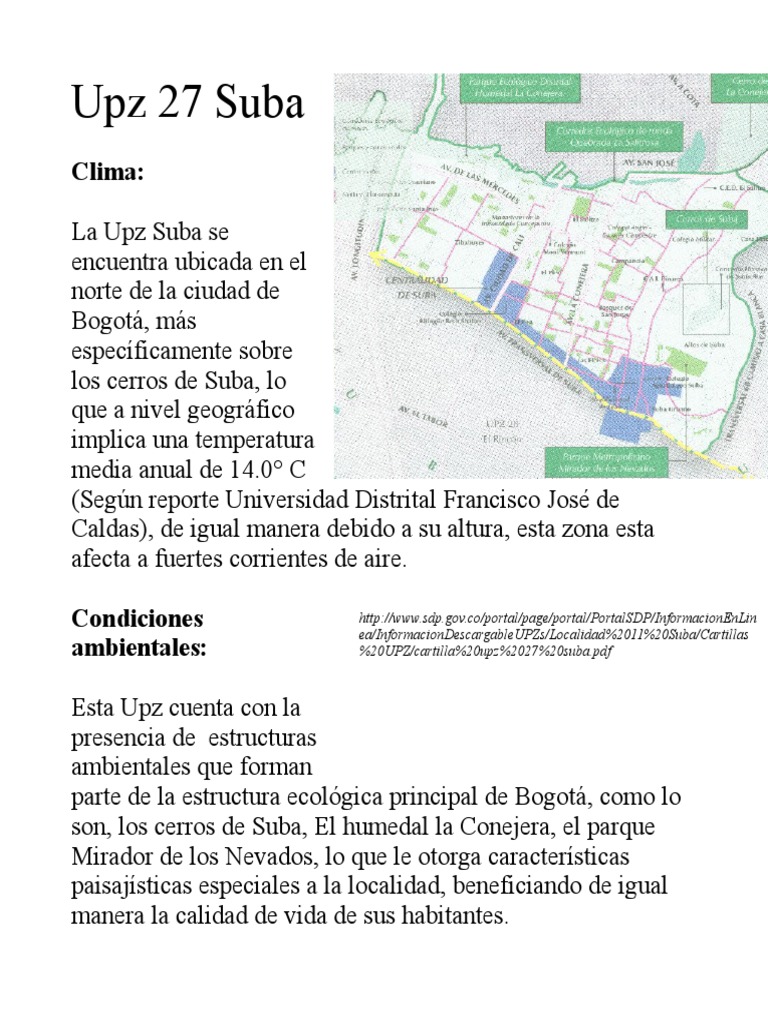 Analisis Upz Suba | PDF