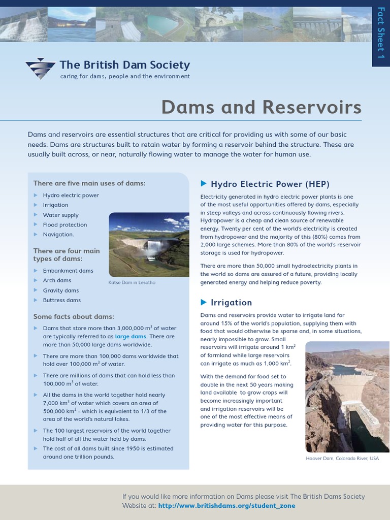 Understanding Dams and Reservoirs | PDF | Dam | Hydroelectricity