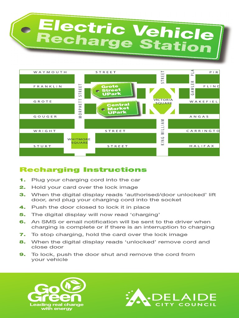 Recharging Instructions: Grote Street Upark Central Market Upark | PDF ...