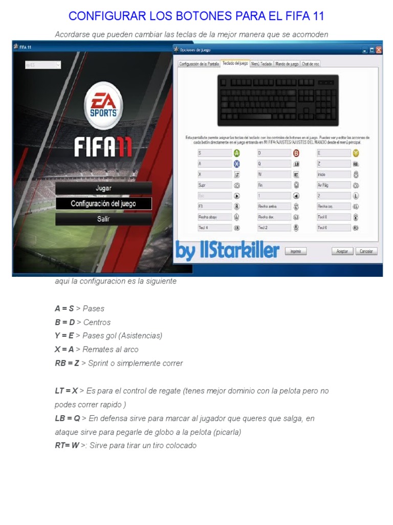 Configurar Los Botones para El Fifa 11 | PDF