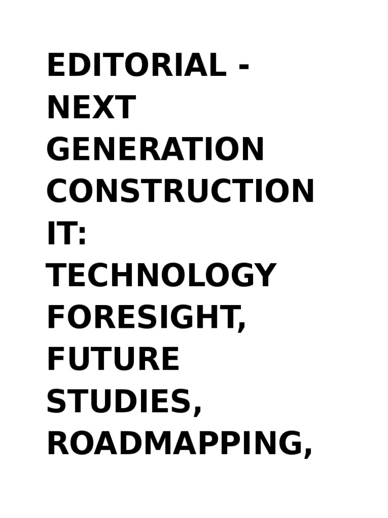 Next Generation Construction IT | PDF