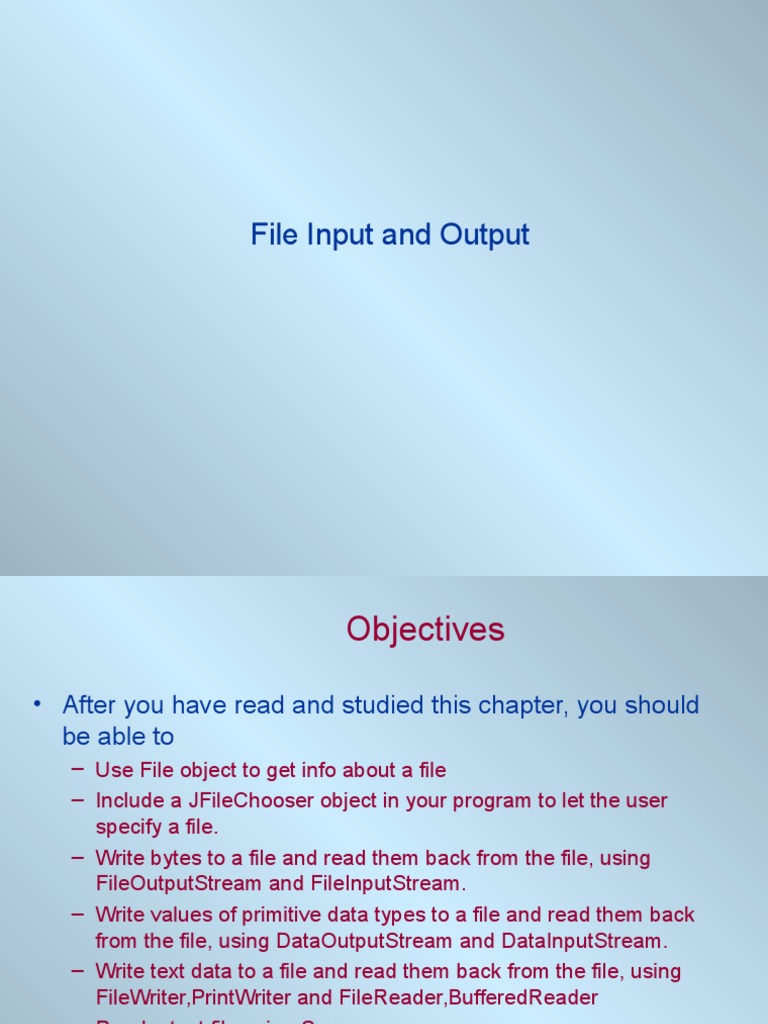 File Input and Output | PDF | Data Type | Byte
