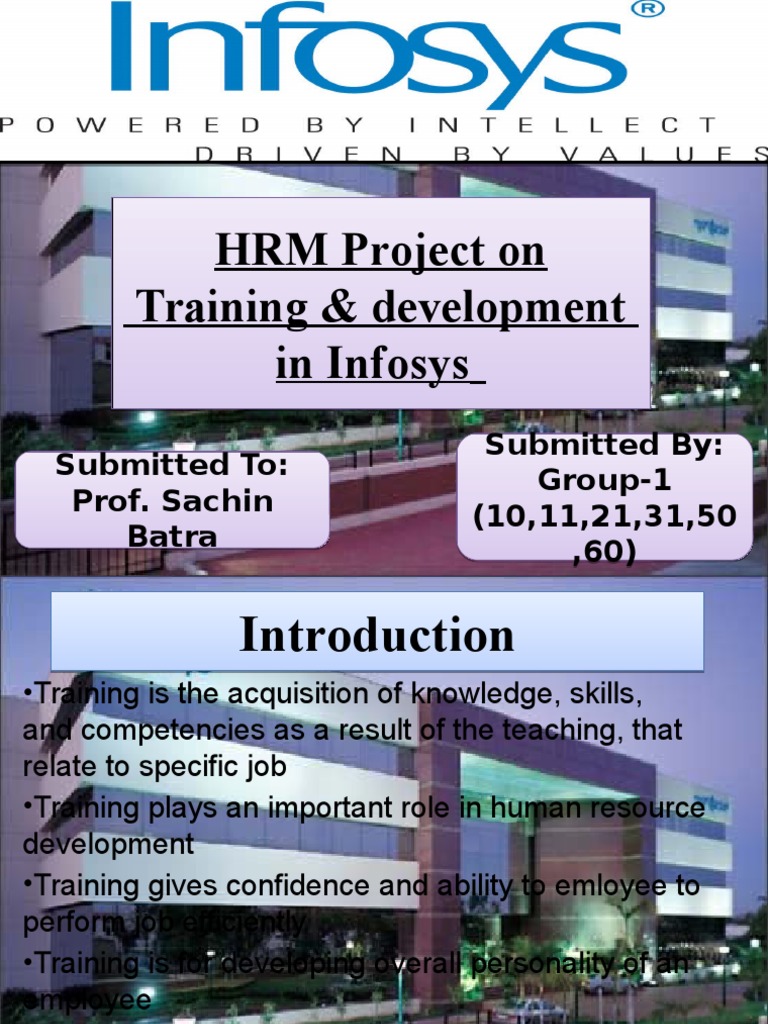 HRM Project On Training & Development in Infosys HRM Project On ...