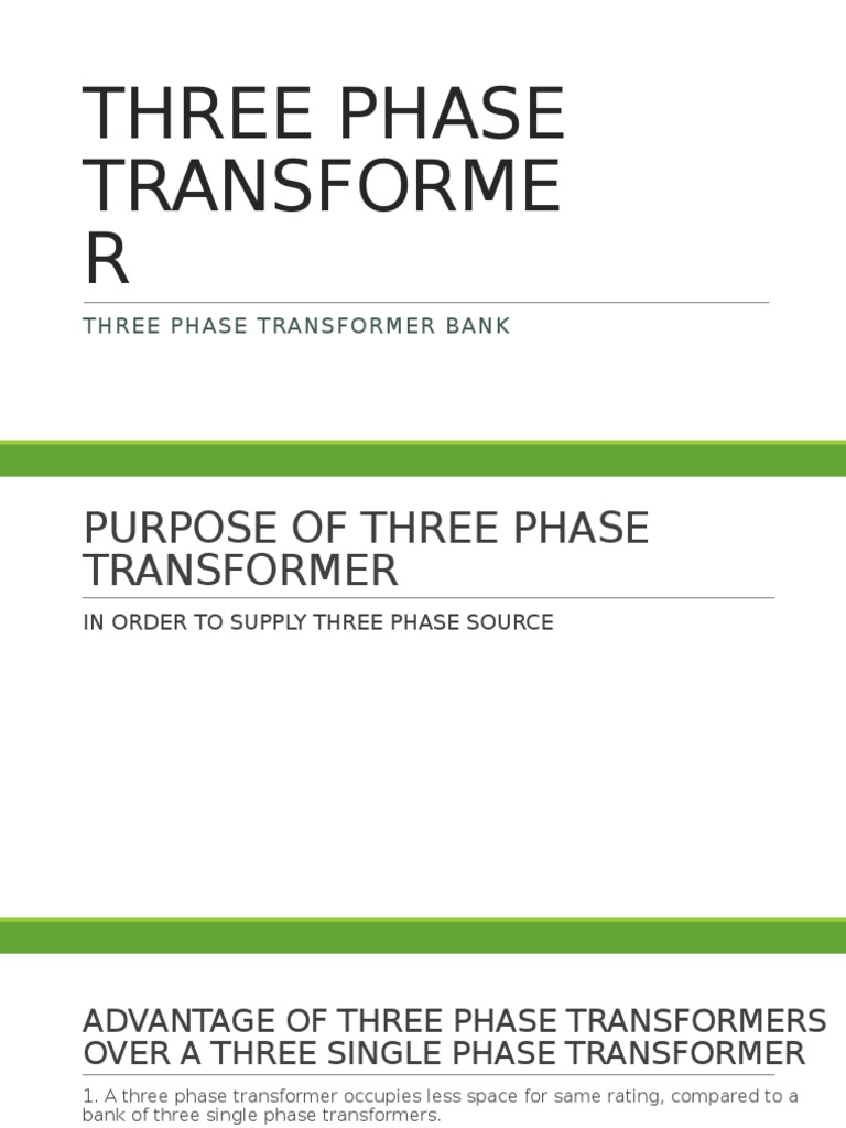 Three Phase Transformer | PDF | Transformer | Electric Power