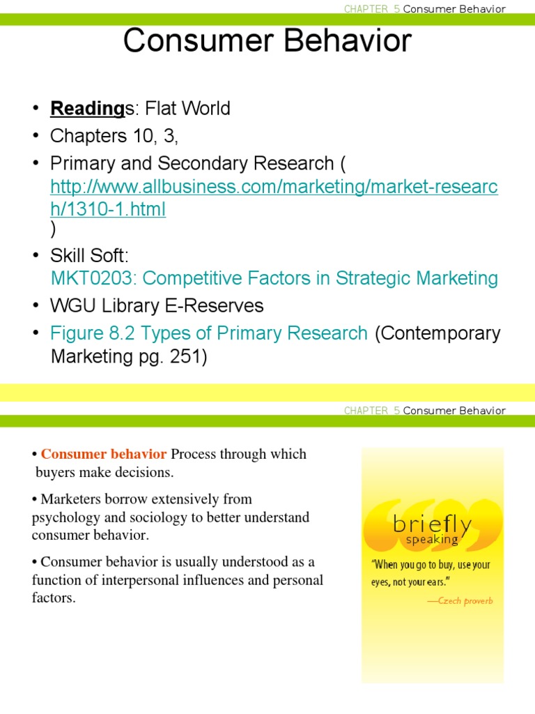 Consumer Behavior Chapter 5 | PDF | Consumer Behaviour | Behavior