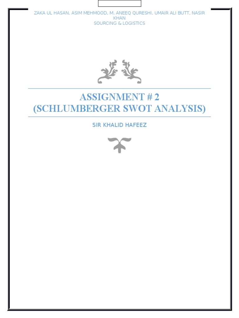 Swot Schlumberger | PDF | Procurement | Competition