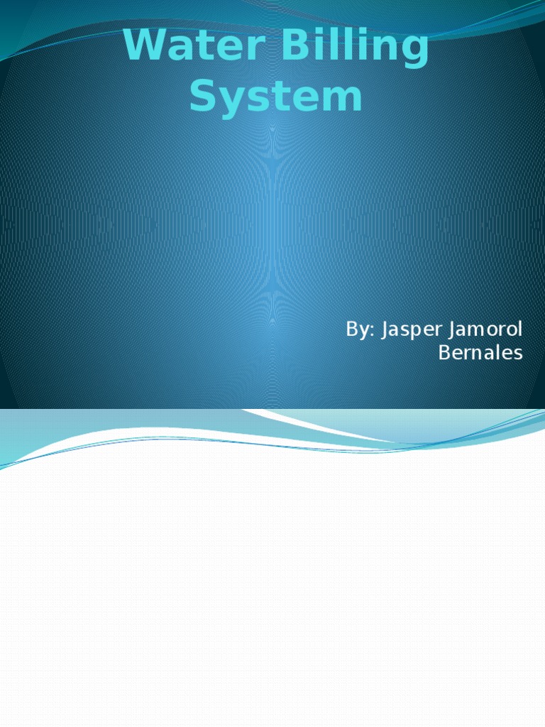 Water Billing System Presentation | PDF