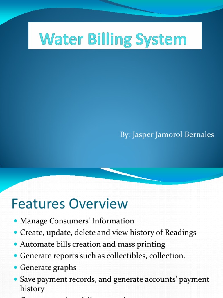 Water Billing System Presentation | PDF | Payments | Computing