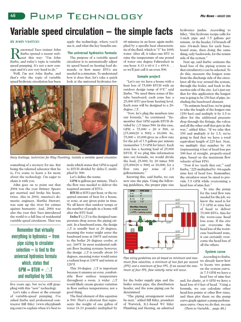 Variable speed pumping benefits | PDF | British Thermal Unit | Pump