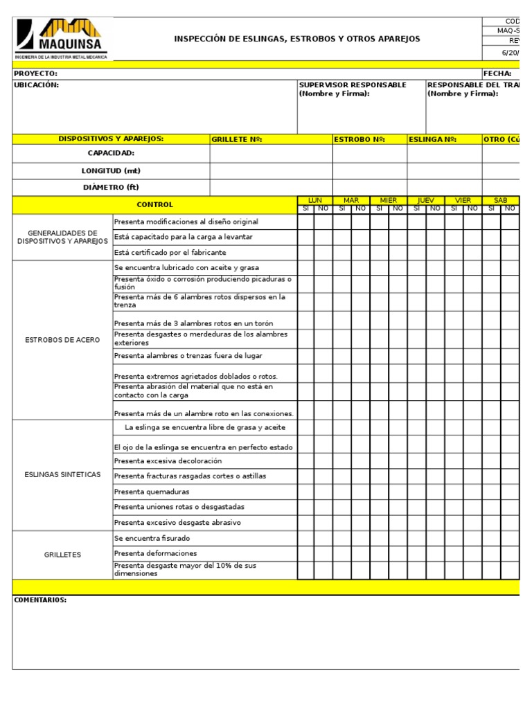 259565634 FA SO 093 Inspeccion Diaria de Eslingas Estrobos y Otros ...