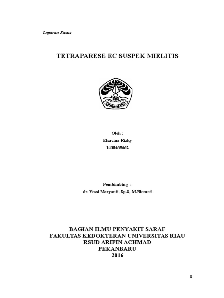 Tetraparese Ec Mielitis | PDF