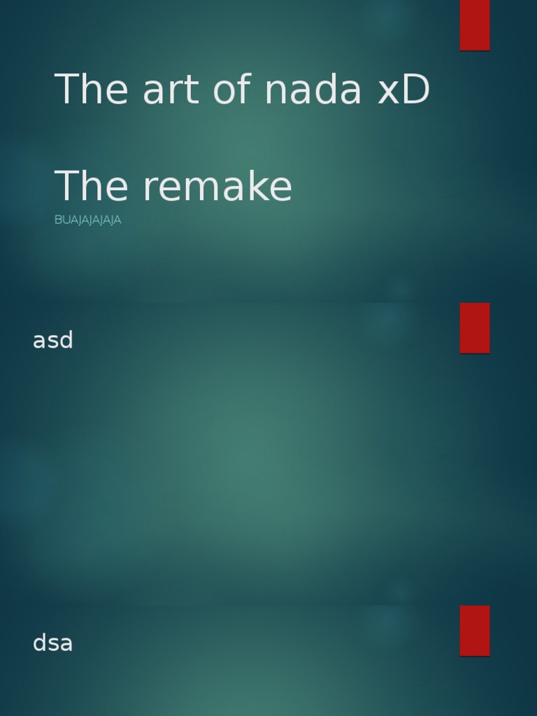 The Art of Nada Remake | PDF