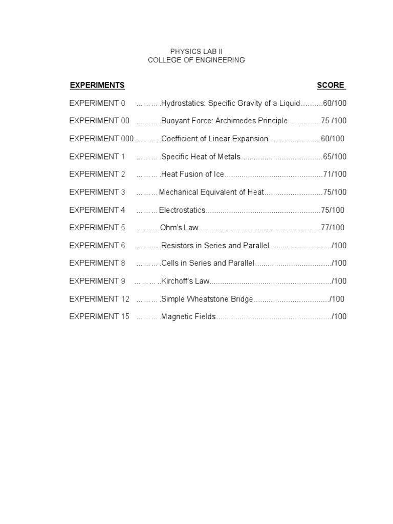 Table of Contents Physics | PDF