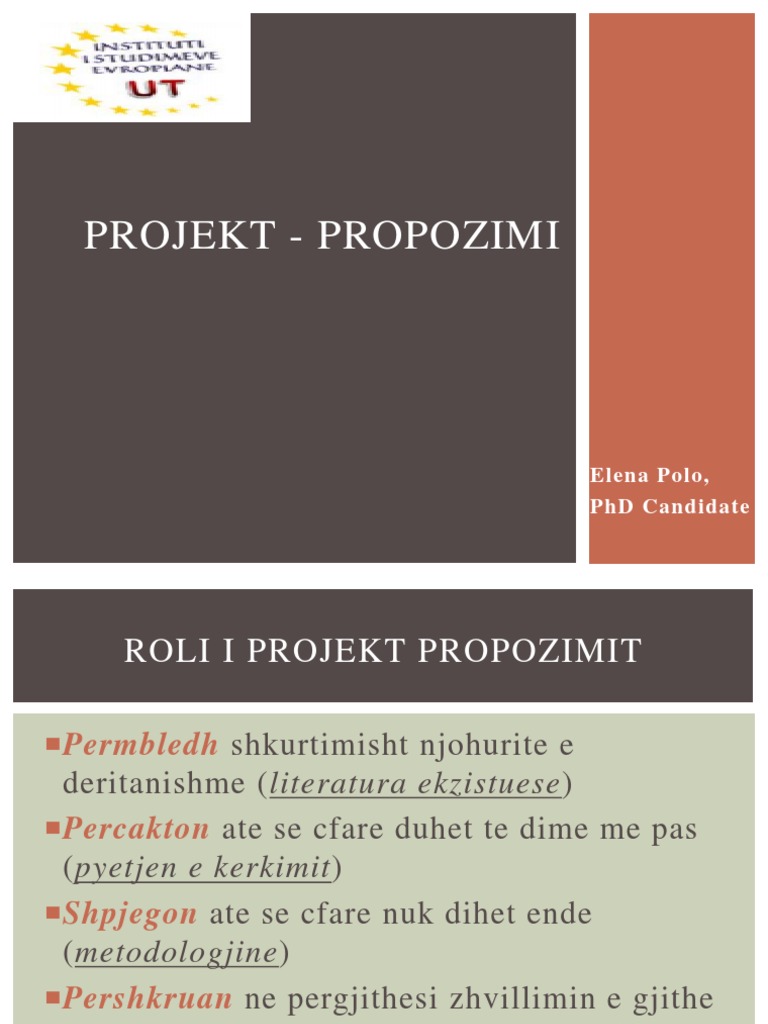Projekt Propozimi | PDF