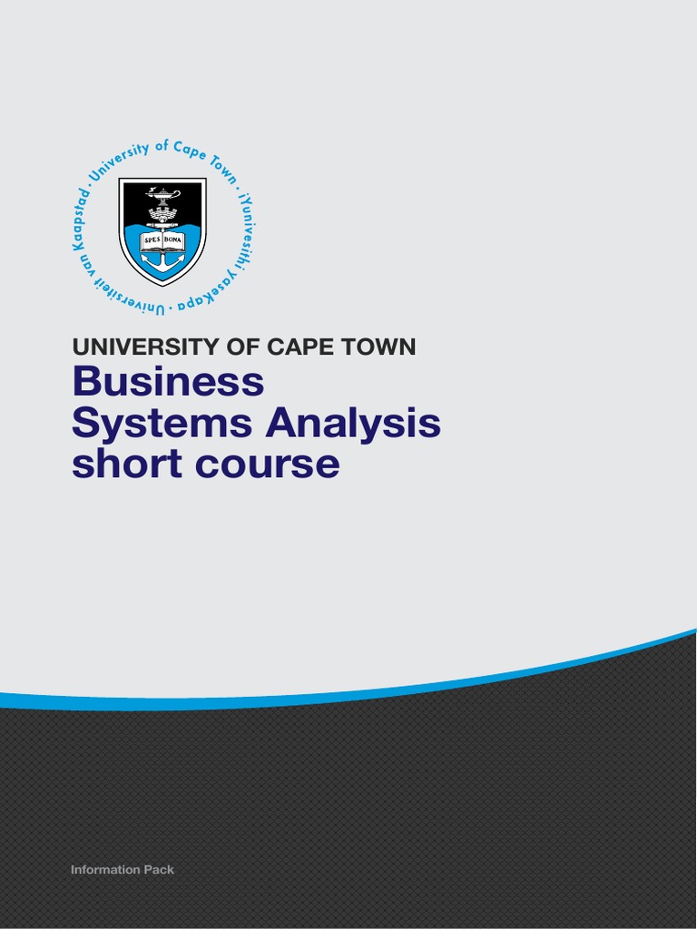 Uct Business Systems Analysis Course Information Pack | PDF | System ...