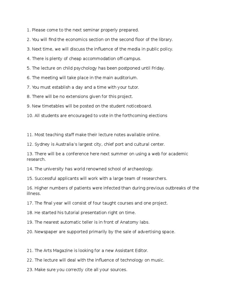 Pte Academic Test Practice Repeat Sentence | PDF | Lecture | Newspapers