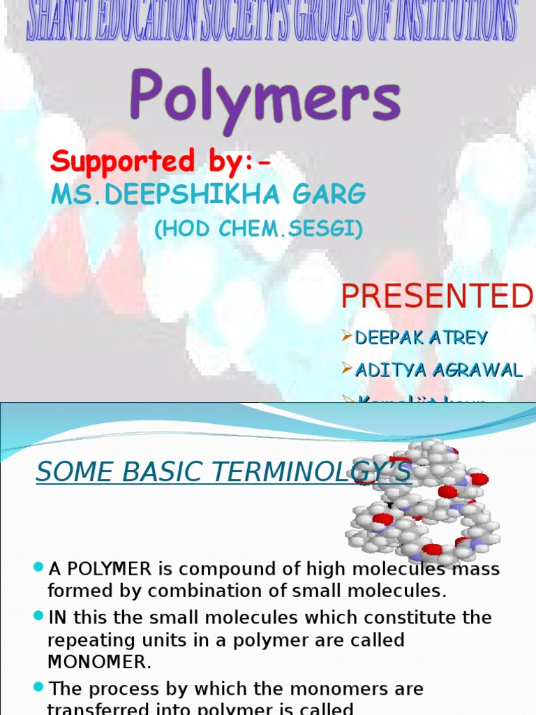 Polymer Basics and Applications | PDF | Polymers | Cross Link