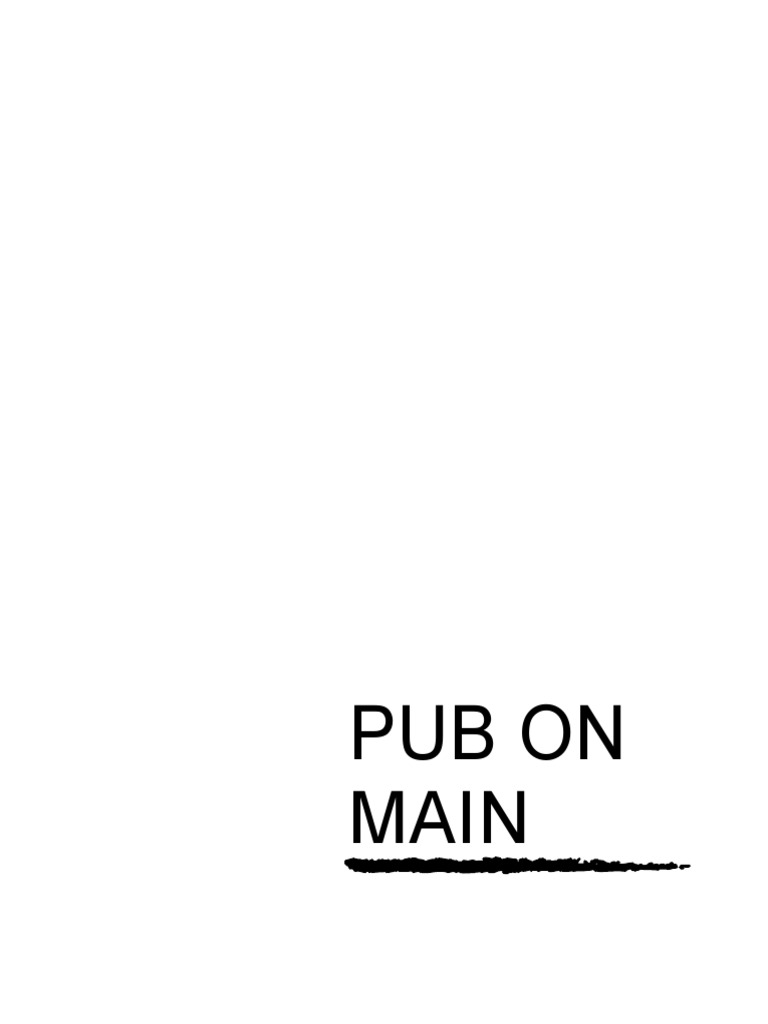 Pub On Main Menu PDF | PDF | Hamburgers | French Fries