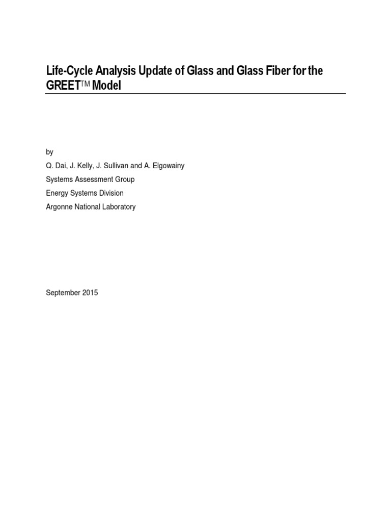 2015 Glass and Glass Fiber Update | PDF | Fiberglass | Life Cycle ...