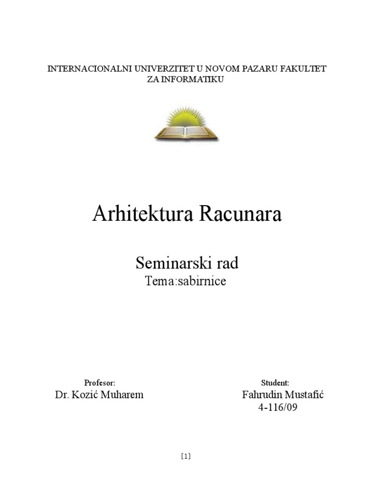 Seminarski Rad Sabirnice | PDF