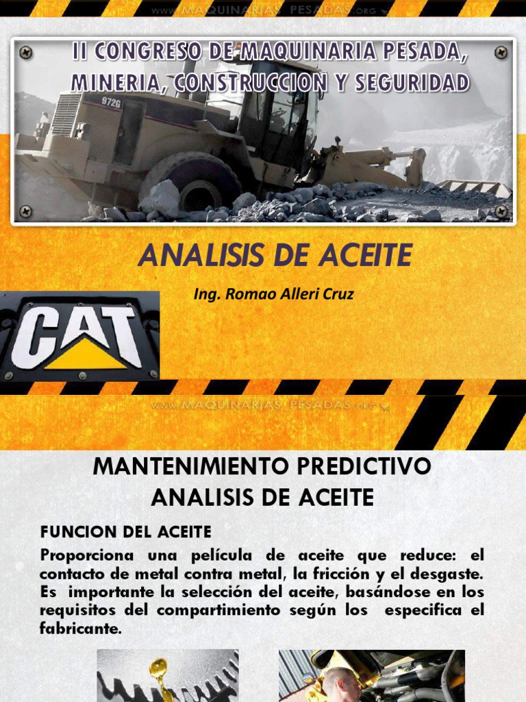Curso Analisis Aceite Mantenimiento Predictivo Clasificacion Toma ...
